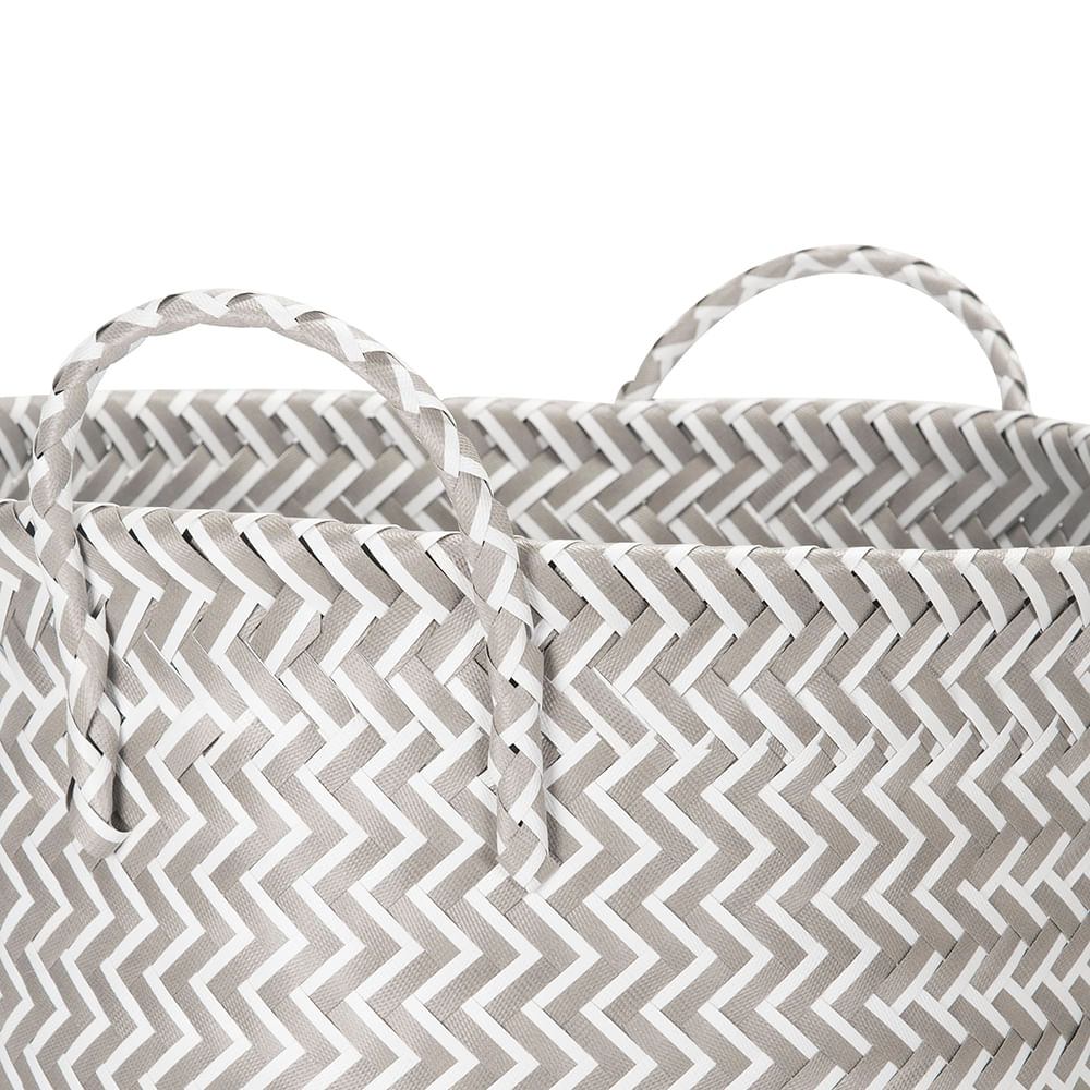 Canasta Abelia 40*40*40Cm Gris/Blanco - Tugó Colombia