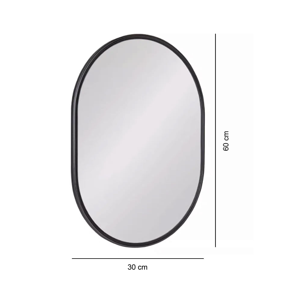 Espejo Ovalado Negro - Tugó Colombia
