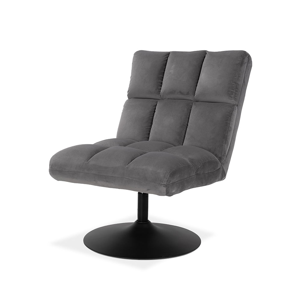 Poltrona Alba Terciopelo Gris - Tugó Colombia