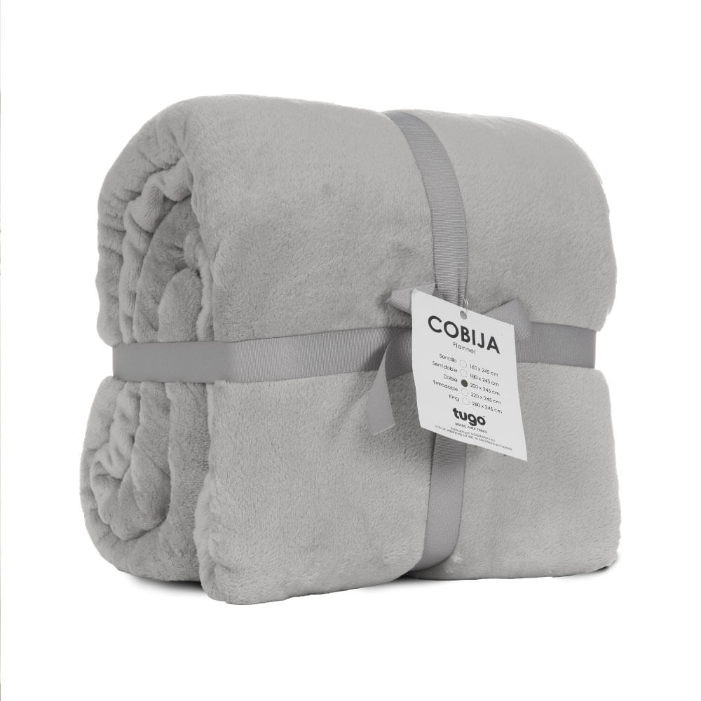 Cobija Flannel Gris - Tugó Colombia