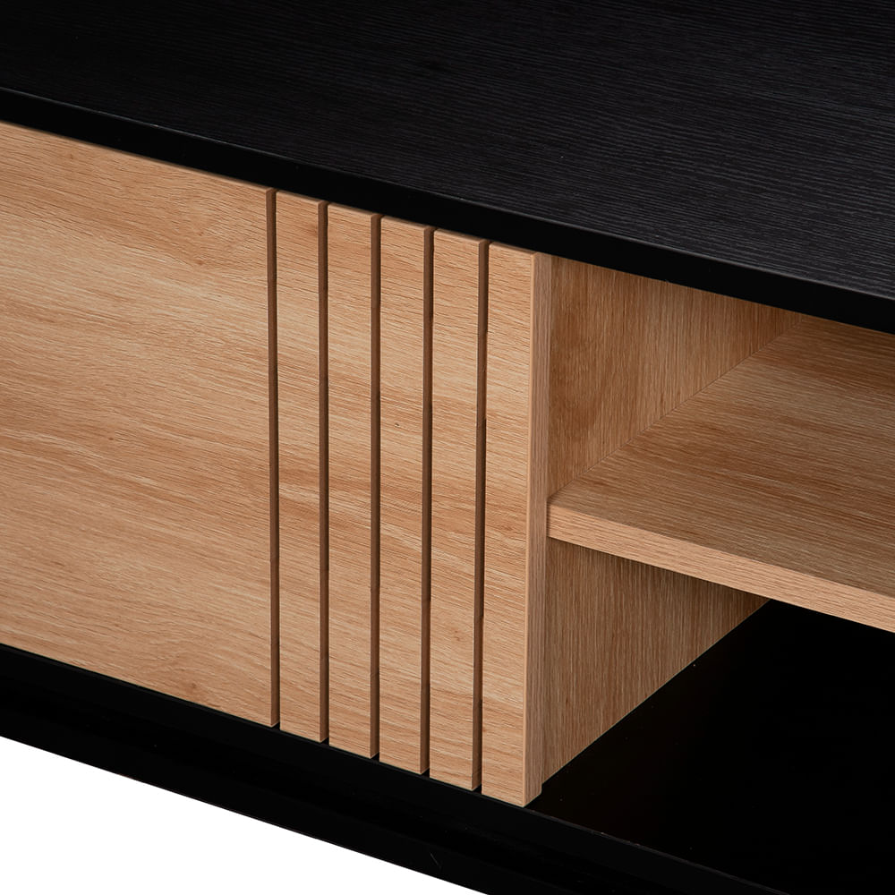 Carro Tv Benjamin Hasta 65" Natural/Negro - Tugó Colombia