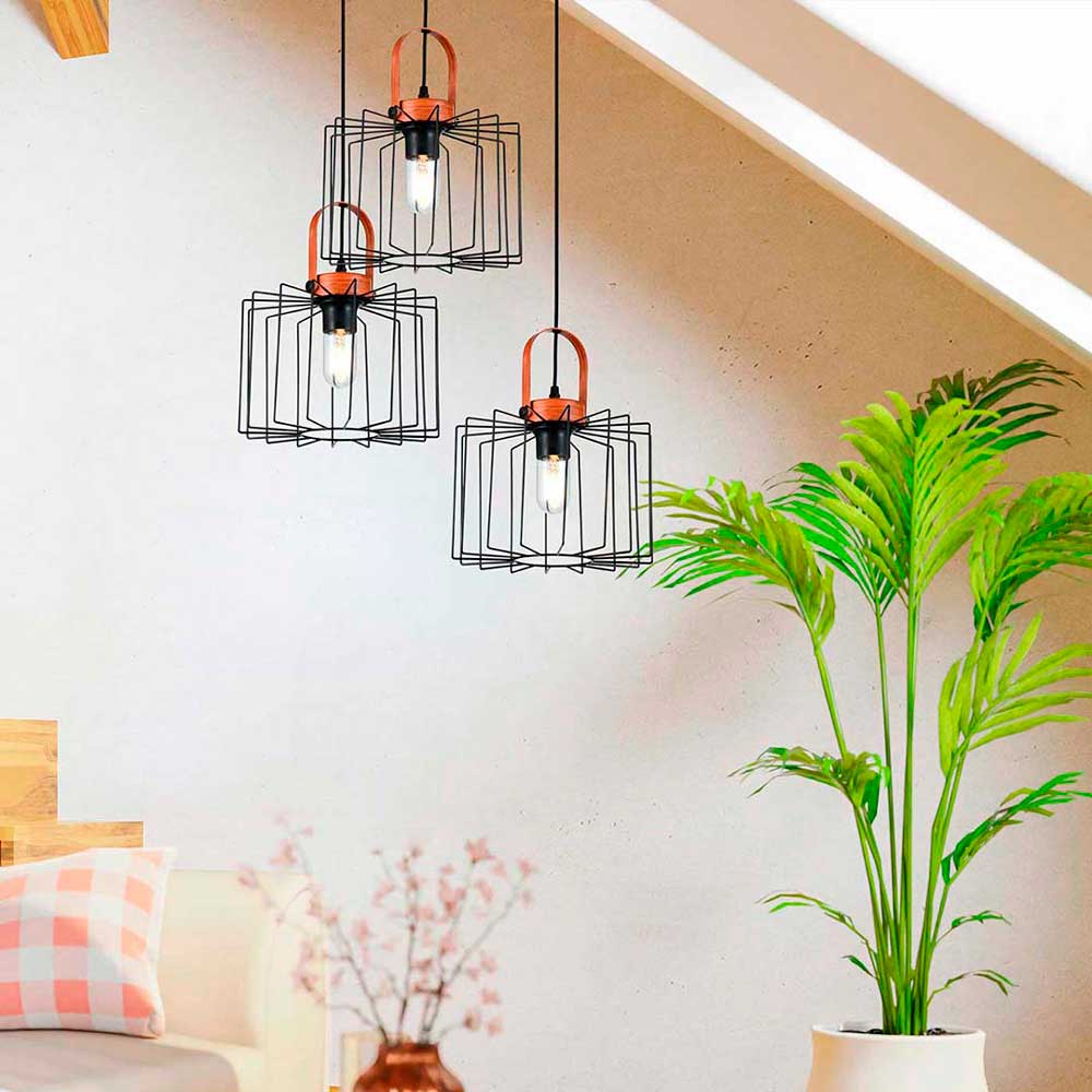 Lámpara De Techo Robin 170*250 Metal Negro - Tugó Colombia