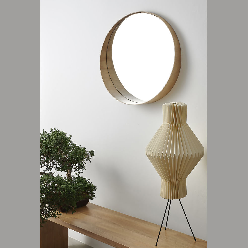 Espejo Circular Monaco Natural 60cm - Tugó Colombia