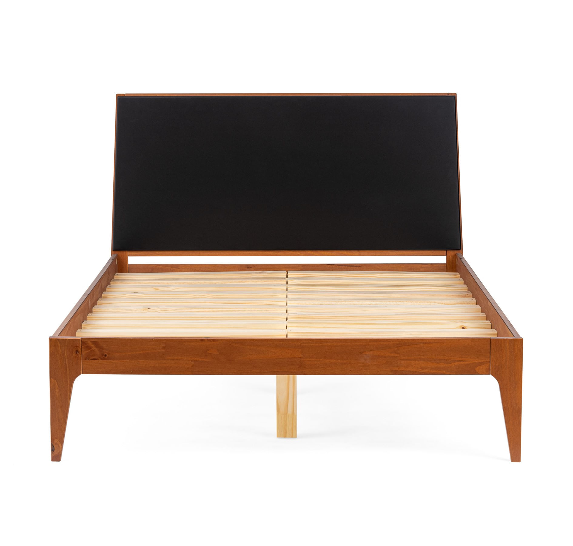 Cama Toronto Extra Doble Madera Nogal/Negro - Tugó Colombia