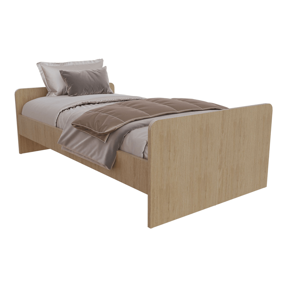Cama Aurora Sencilla Laminado Natural Rovere - Tugó Colombia