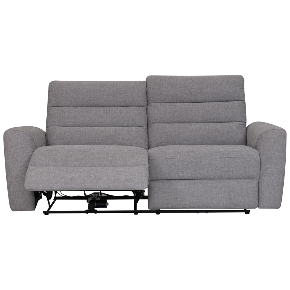 Sofá Lima 3 Puestos Reclinable Eléctrico Tela Gris - Tugó Colombia