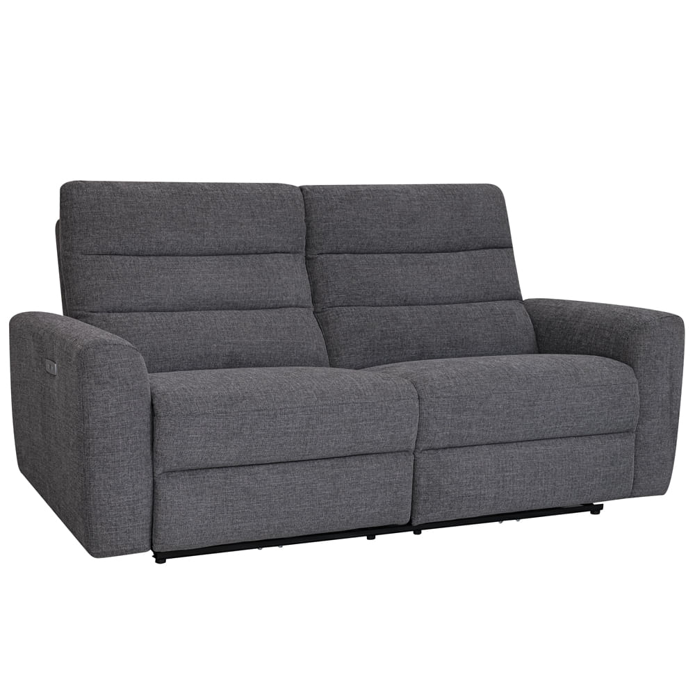 Sofá Lima 3 Puestos Reclinable Eléctrico Gris Oscuro - Tugó Colombia