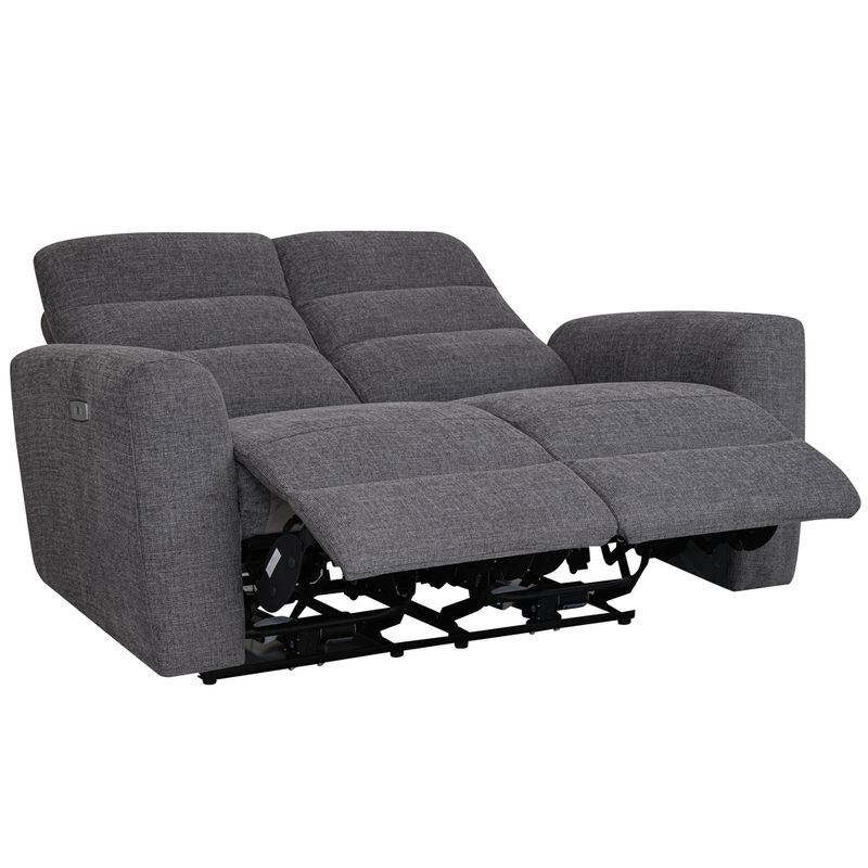 Sofá Lima 2 Puestos Reclinable Eléctrico Gris Oscuro - Tugó Colombia