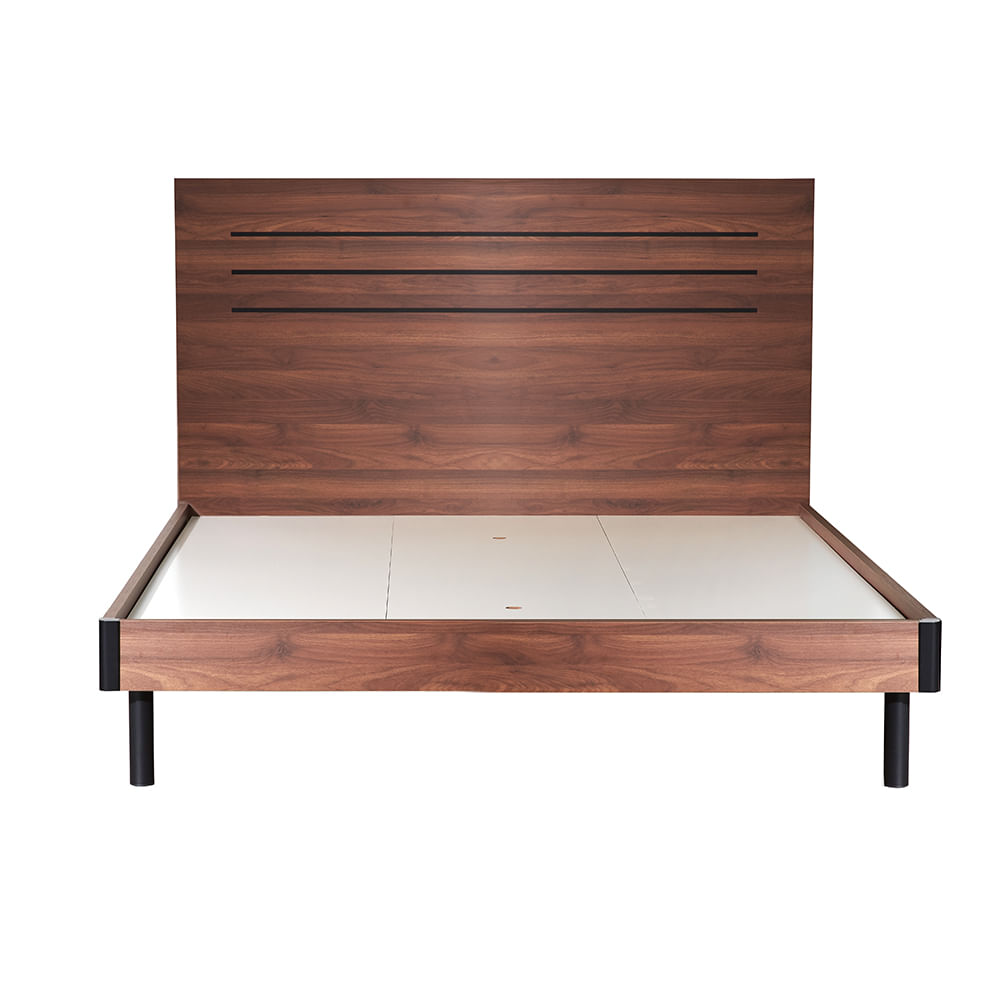 Cama Extra Doble Domenico Laminado Nogal - Tugó Colombia