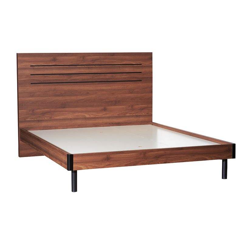 Cama Extra Doble Domenico Laminado Nogal - Tugó Colombia