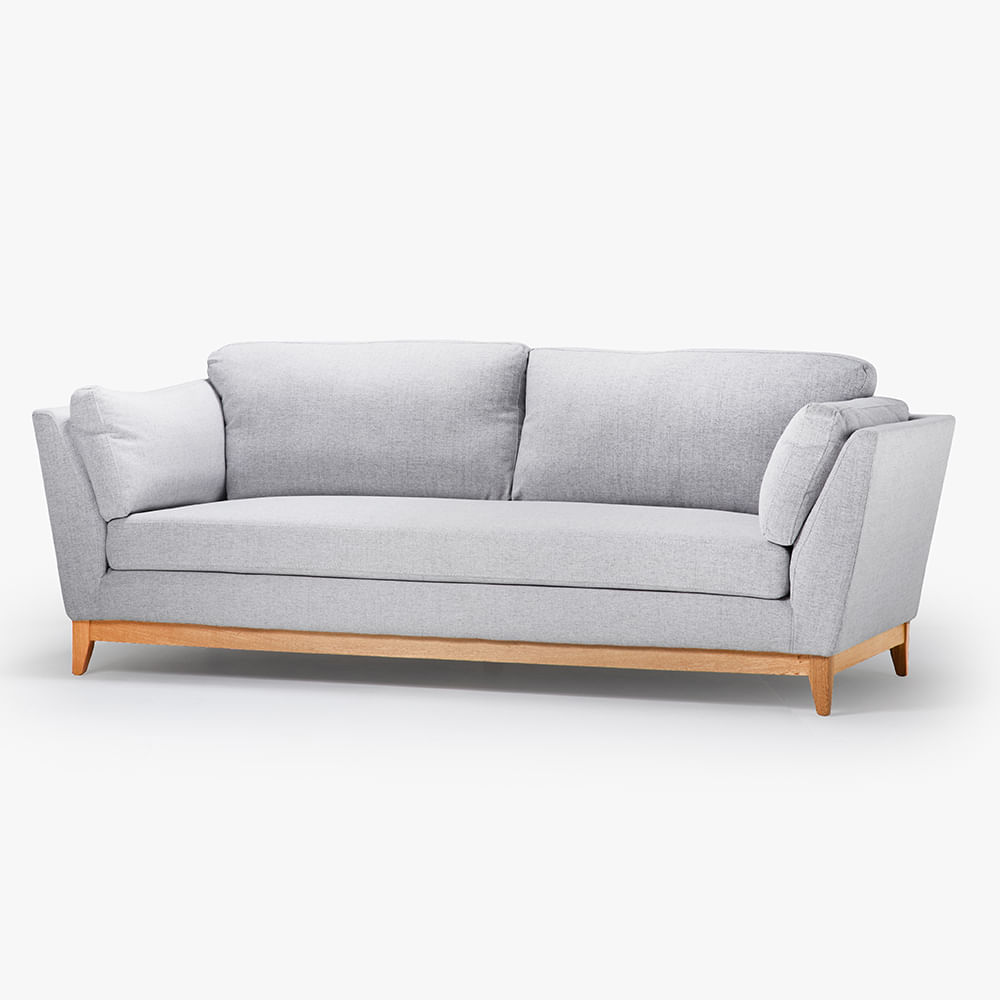 Sofá Kate (Pocket) 3 Puestos Tela Plata - Tugó Colombia