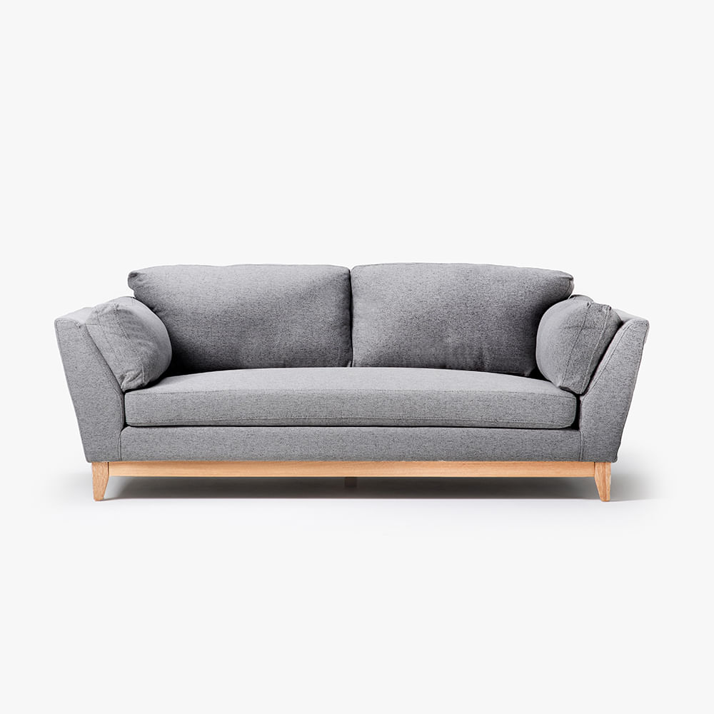 Sofá Kate (Pocket) 3 Puestos Tela Gris - Tugó Colombia