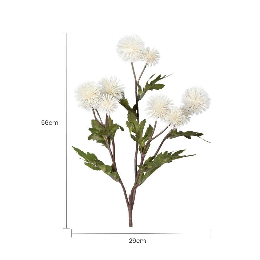 Flor Artificial Cardo Blanco 56cm - Tugó Colombia