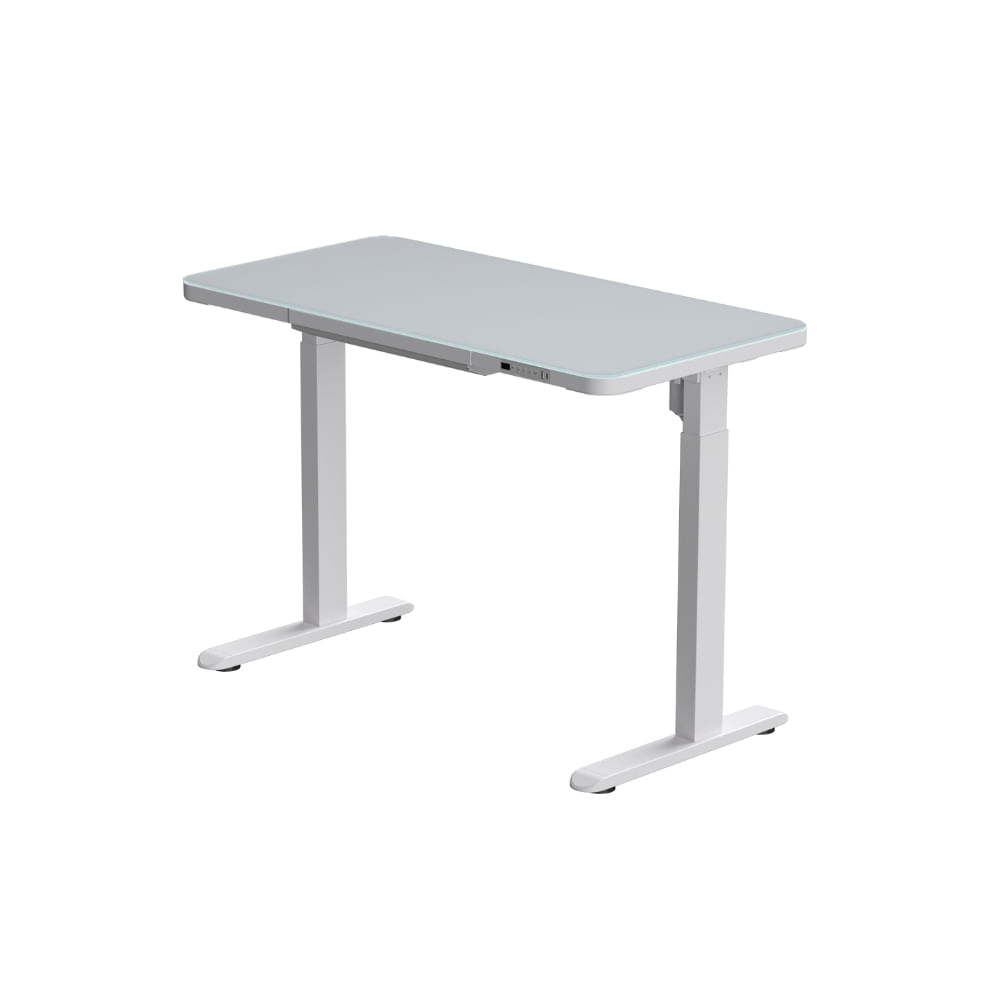 Escritorio Tech Pro Electrico Vidrio Blanco - Tugó Colombia