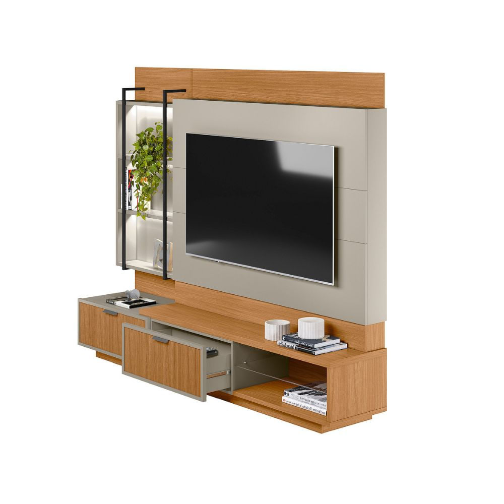 Centro de Entretenimiento Ethan Nature/Off White Hasta 70" - Tugó Colombia