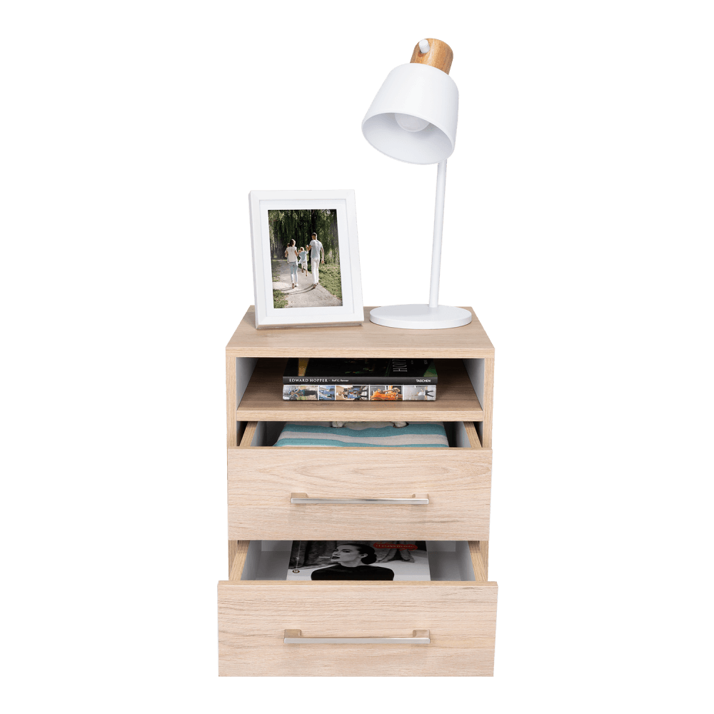 Mesa De Noche Eter Mdp Rovere/Blanco - Tugó Colombia