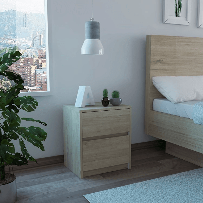 Mesa De Noche Trivor Mdp Rovere/Blanco - Tugó Colombia