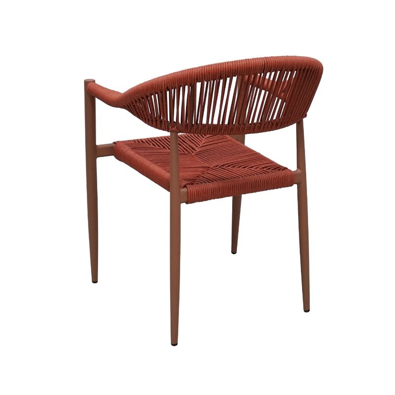 Silla Auxiliar Liam Aluminio/Plastico Terracota - Tugó Colombia