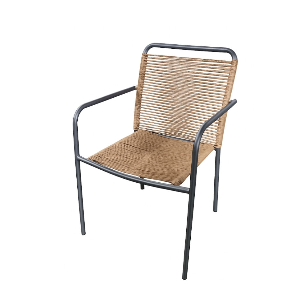 Silla Auxiliar Rowan Metal Negro Natural - Tugó Colombia