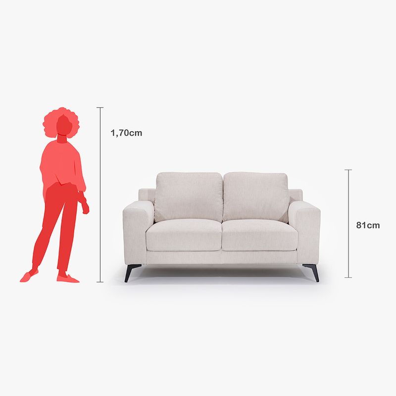 Sofá Kosmo (Pocket) 2 Puestos Beige - Tugó Colombia