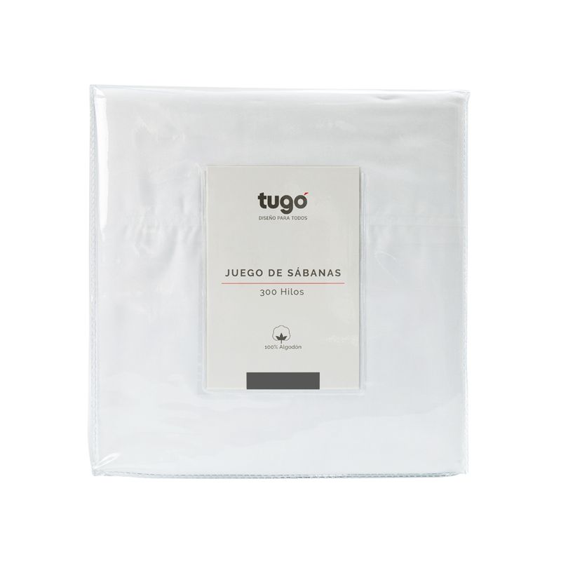Juego de Sabananas Algodón 300H Sencillo Blanco - Tugó Colombia